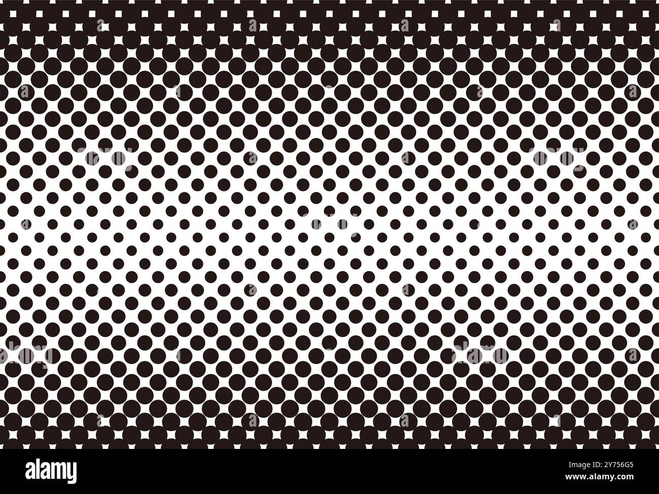 Vector Seamless Monochrome Halftone Texture Isolated On A White Background Horizontally