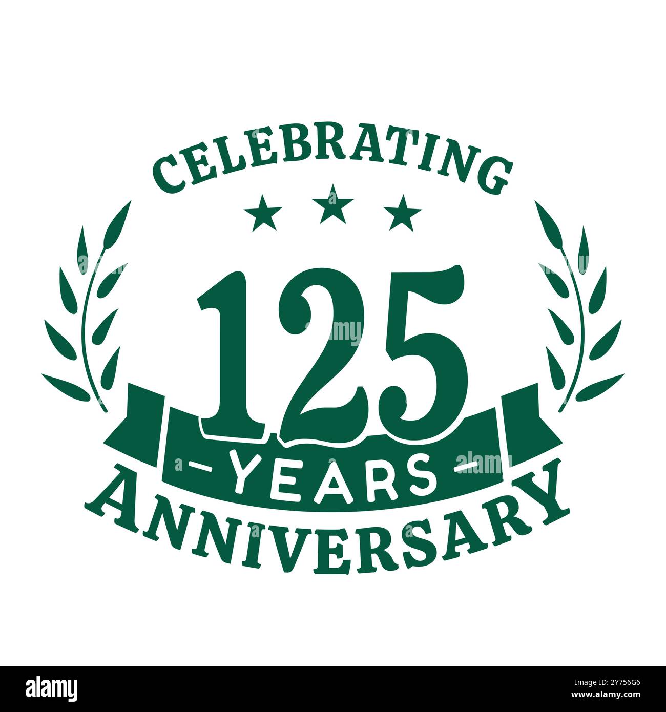 125th anniversary celebration design template. 125 years vector and ...