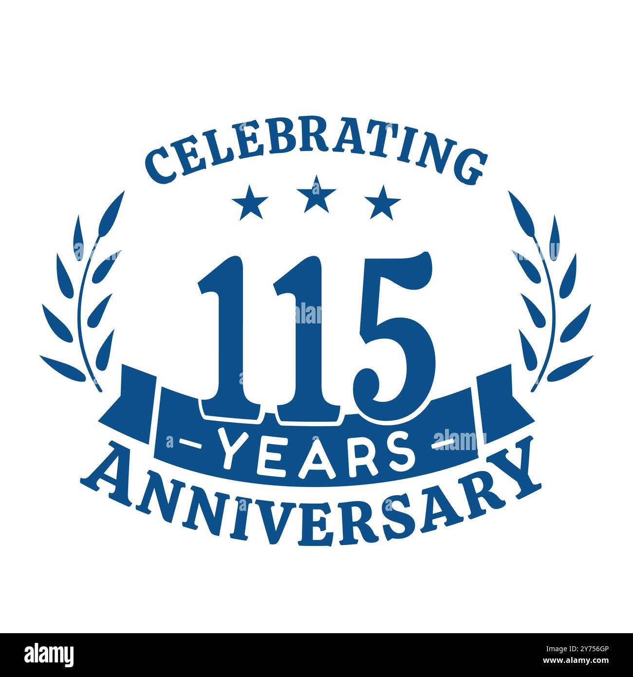 115th anniversary celebration design template. 115 years vector and ...
