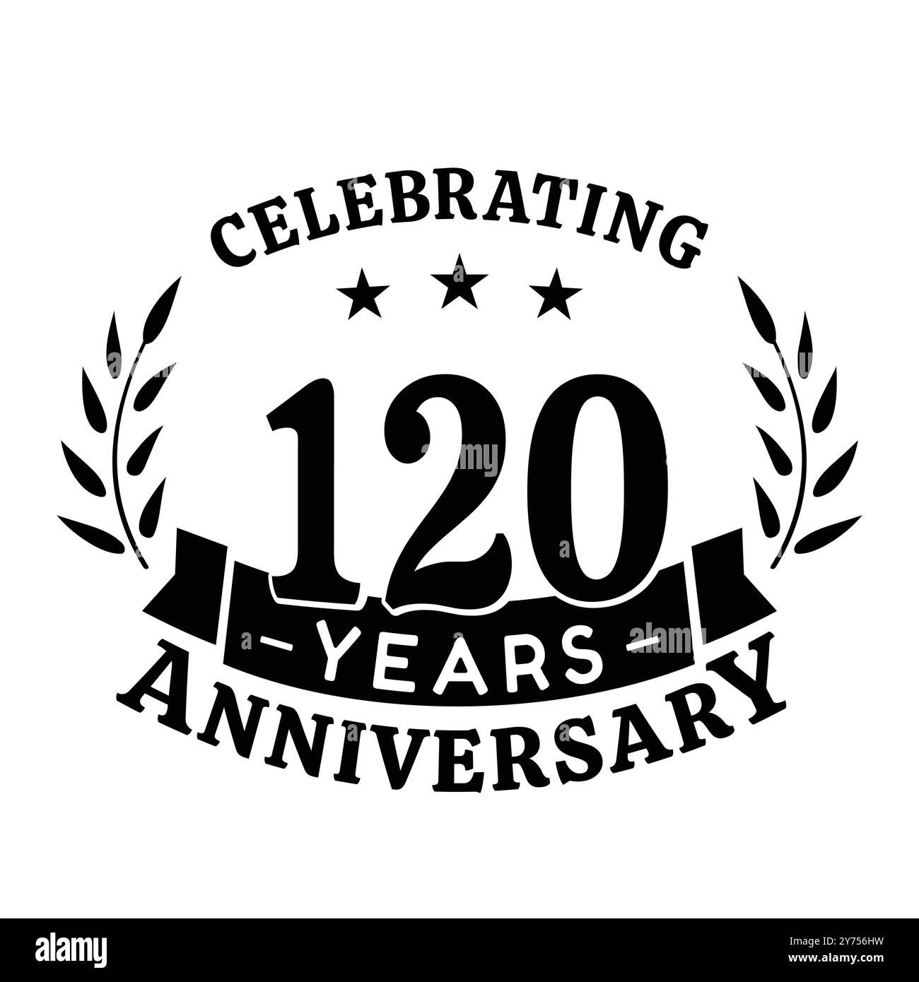 120th anniversary celebration design template. 120 years vector and illustration Stock Vector ...