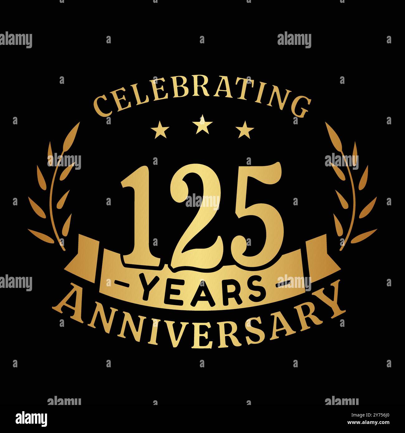 125th anniversary celebration design template. 125 years vector and ...