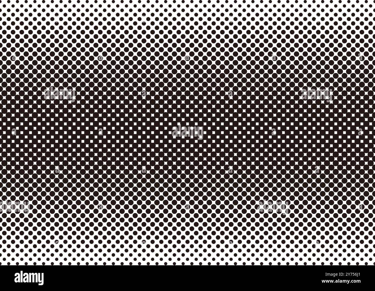 Vector Seamless Monochrome Halftone Texture Isolated On A White ...