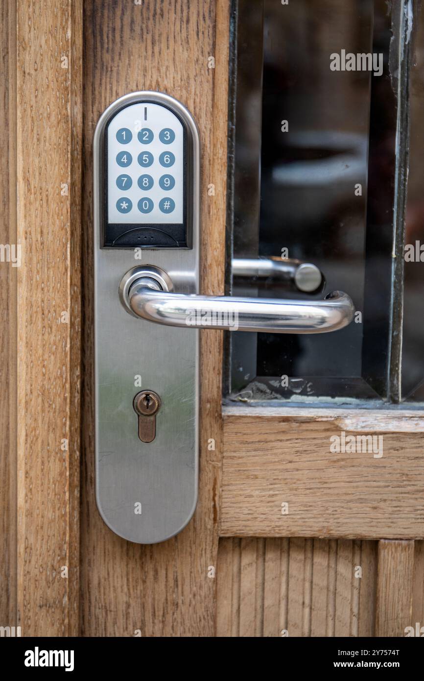 Apartment house entrance door with code key. Security Stock Photo - Alamy