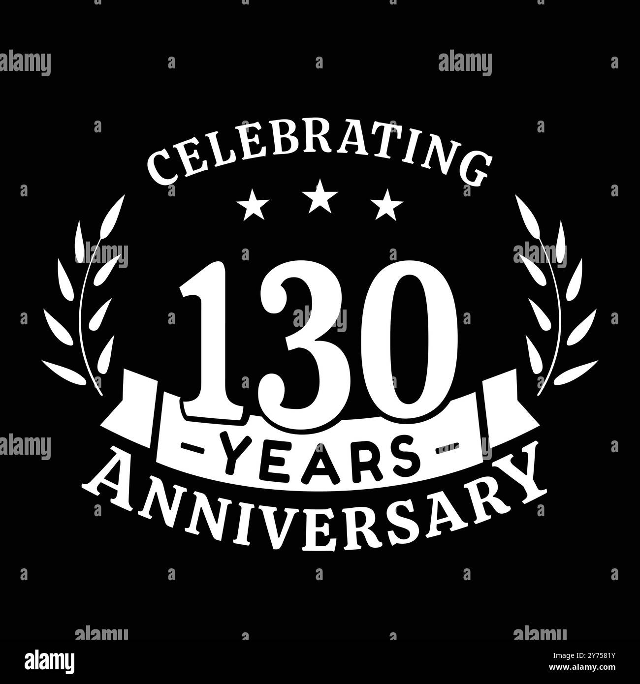 130th anniversary celebration design template. 130 years vector and illustration Stock Vector ...