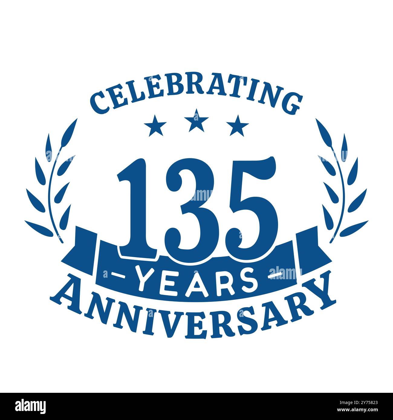 135th anniversary celebration design template. 135 years vector and ...