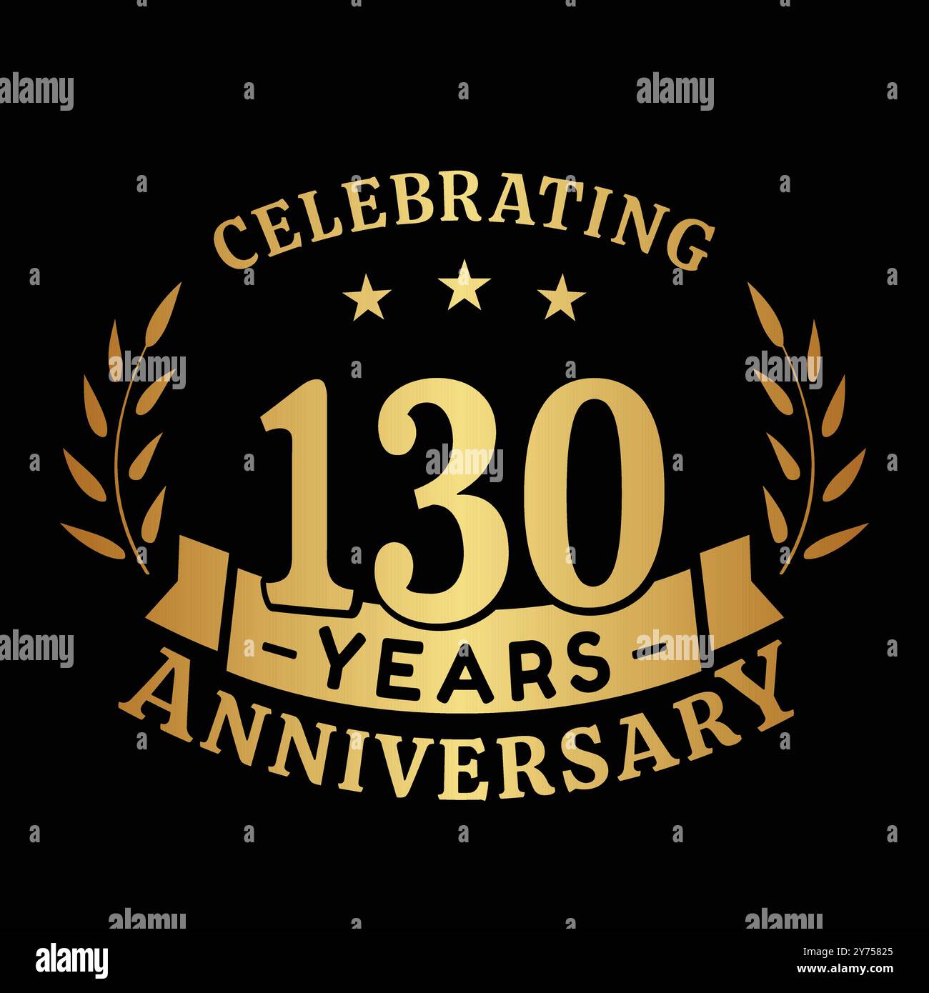 130th anniversary celebration design template. 130 years vector and ...