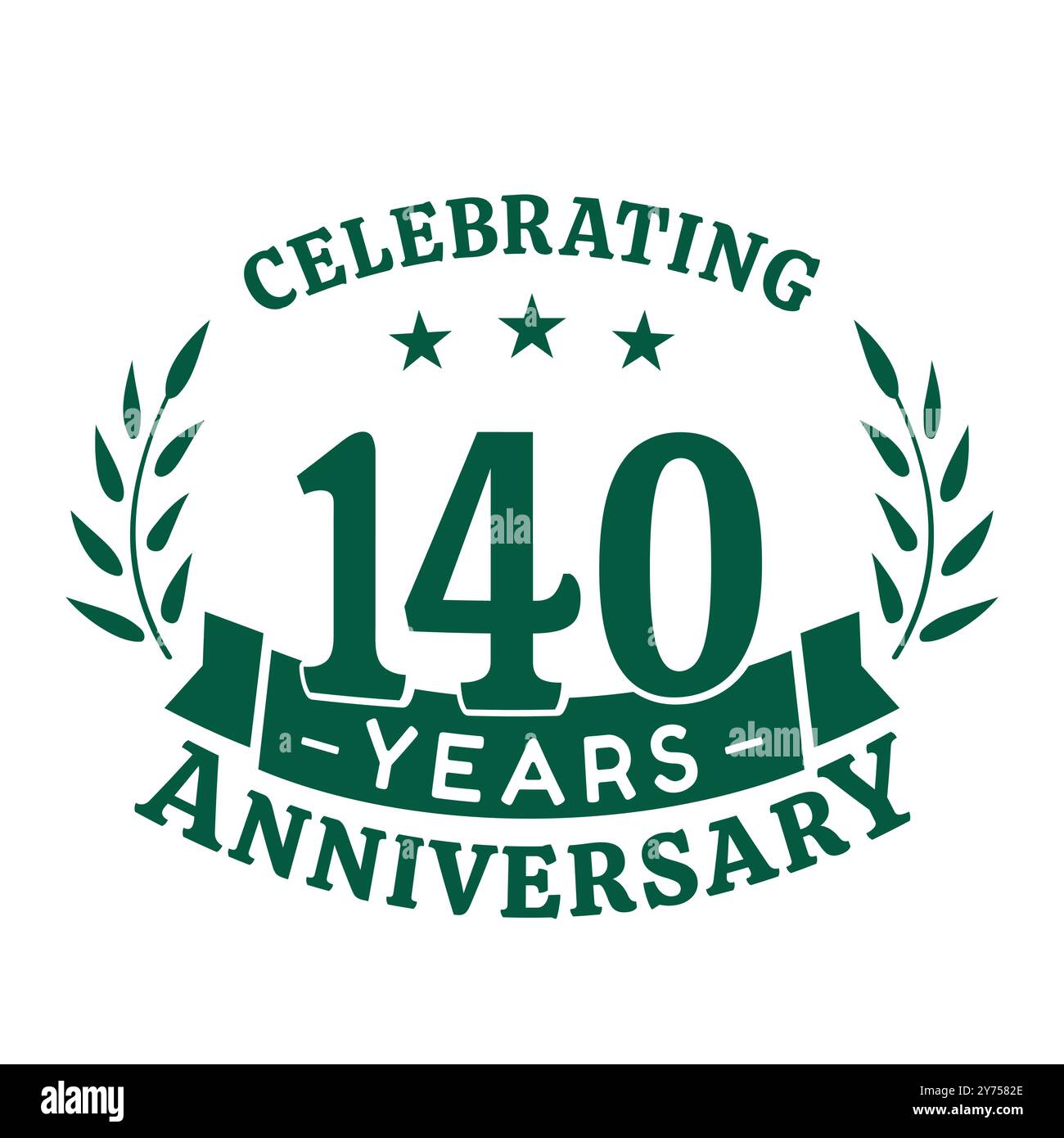 140th anniversary celebration design template. 140 years vector and ...
