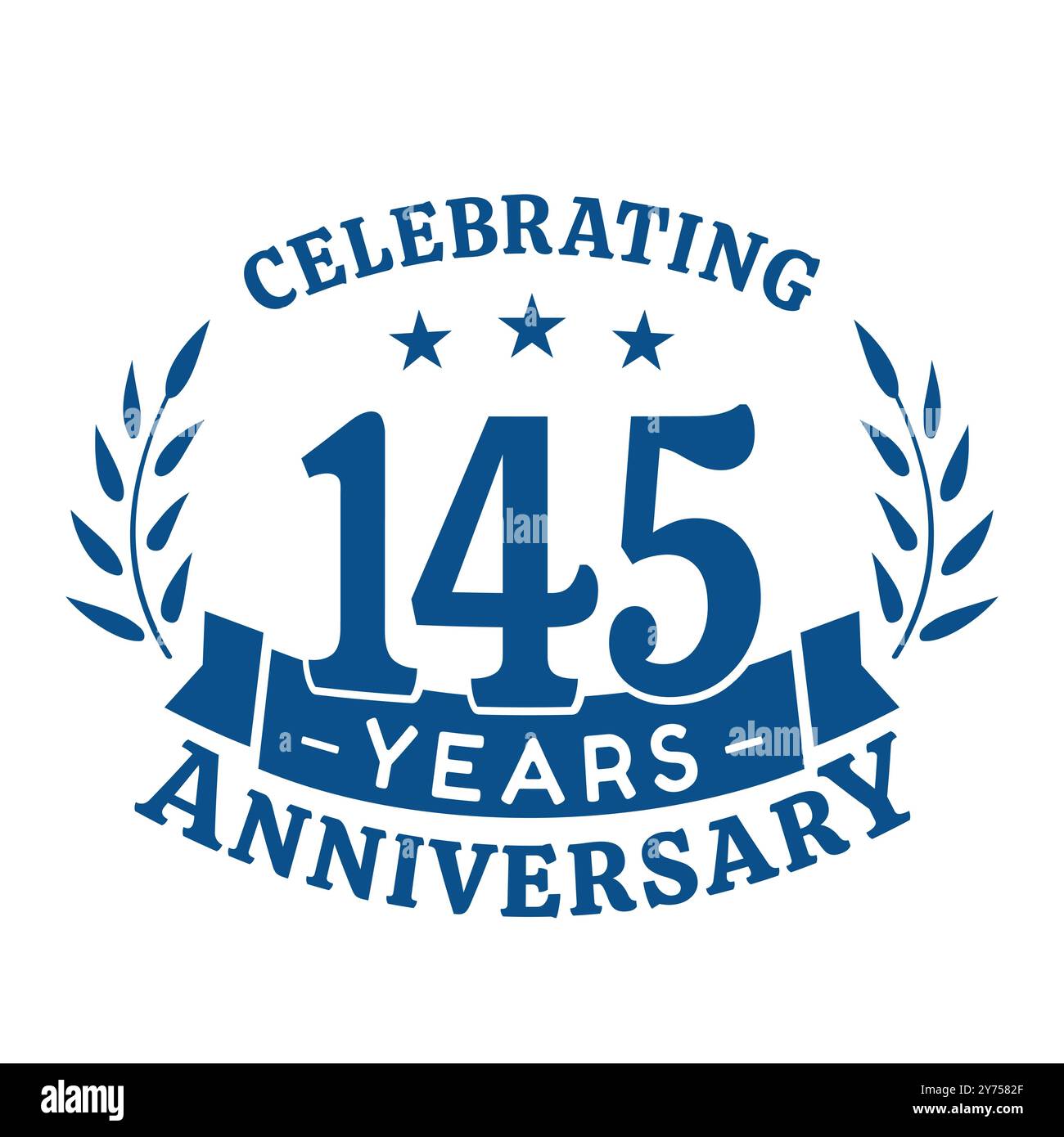 145th anniversary celebration design template. 145 years vector and ...