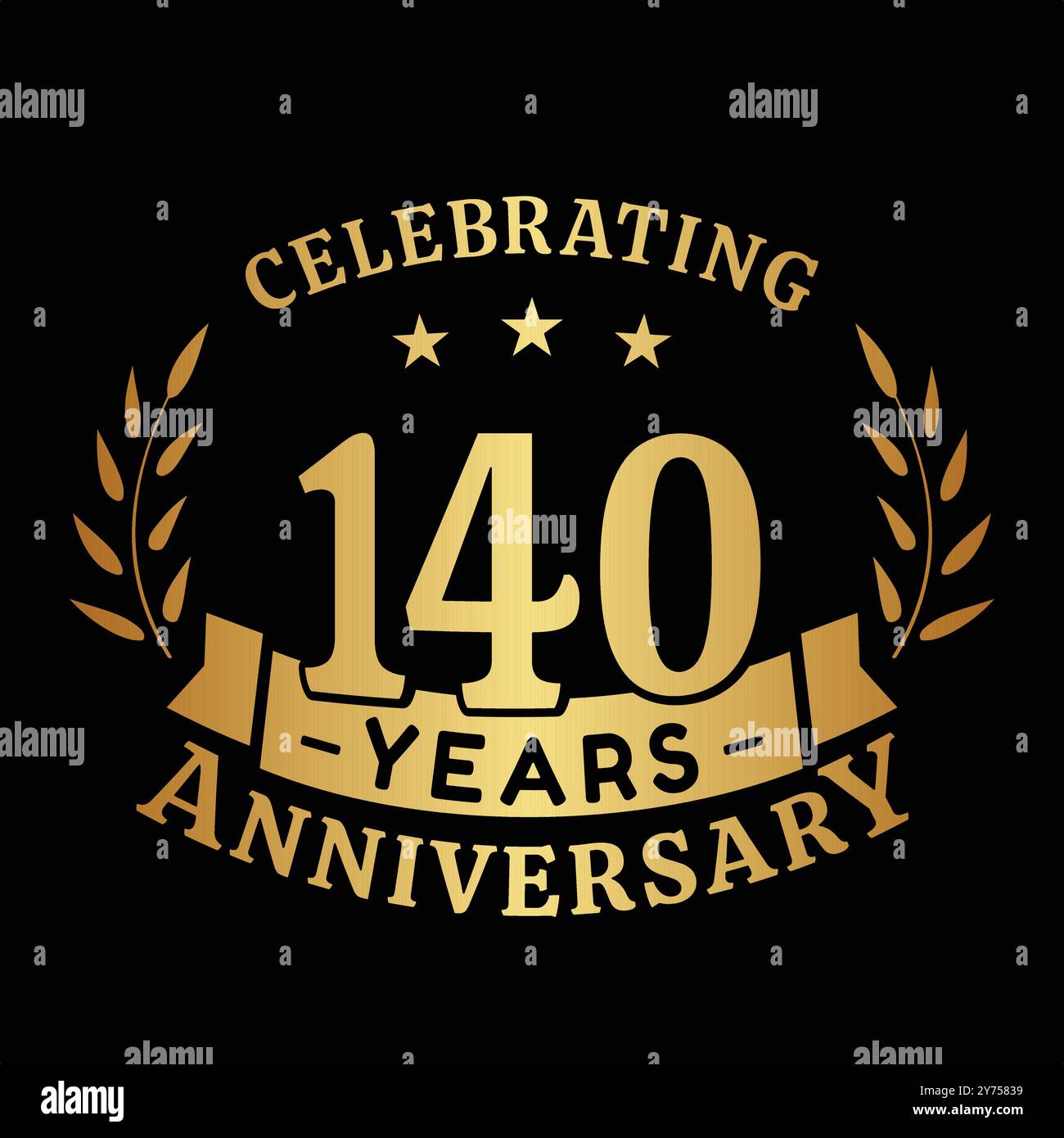 Celebrating 140 years Stock Vector Images - Alamy