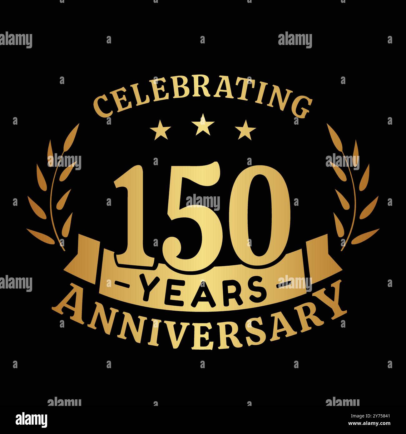 150th anniversary celebration design template. 150 years vector and ...
