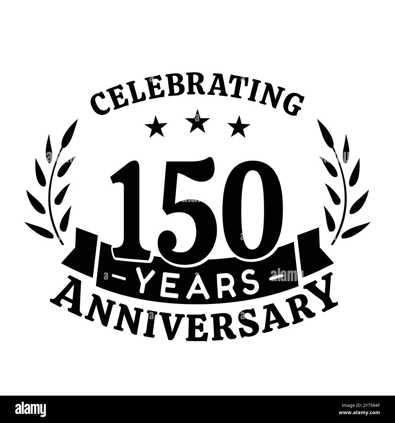 150 birthday illustration Black and White Stock Photos & Images - Alamy