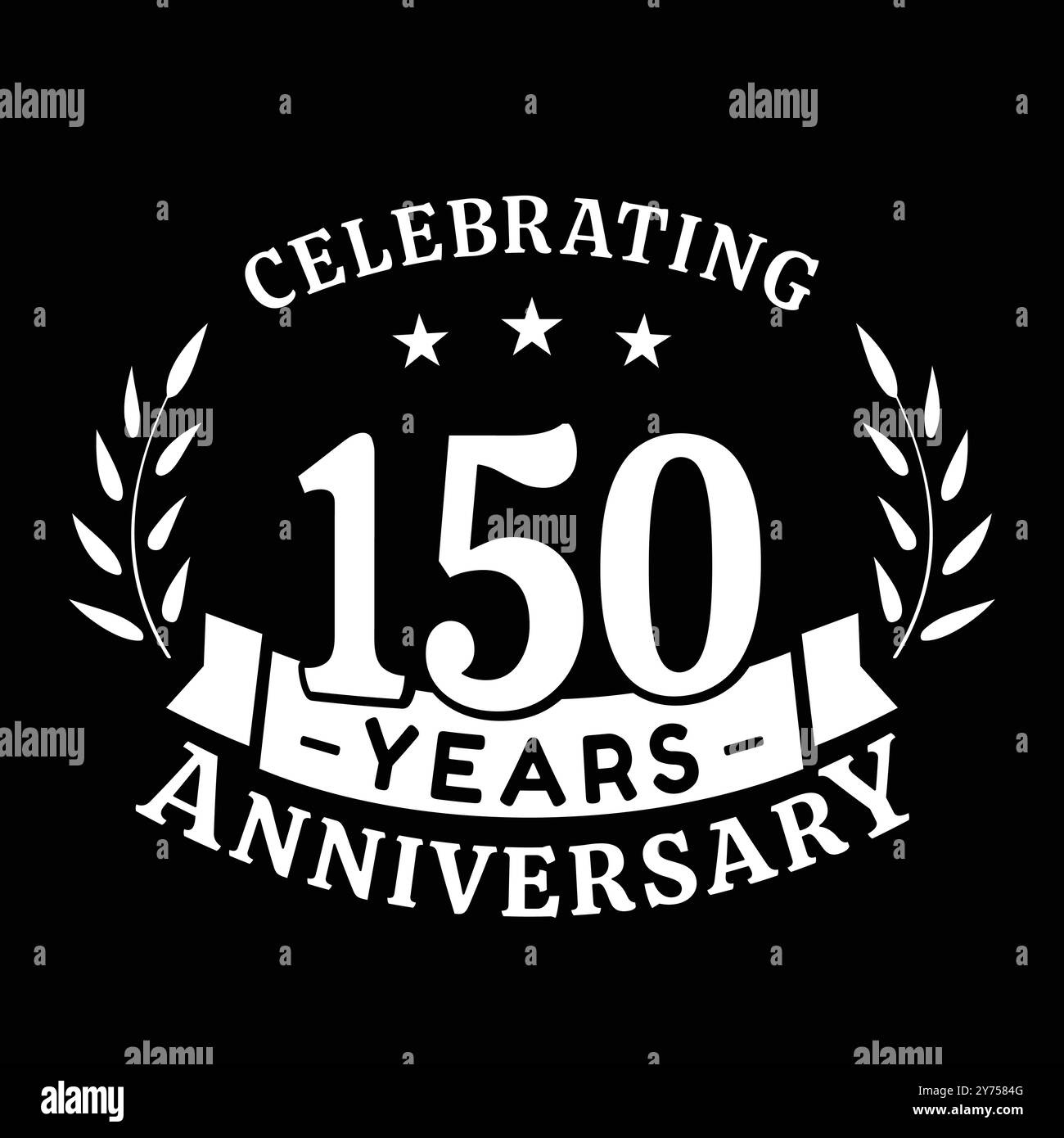 150th anniversary celebration design template. 150 years vector and ...