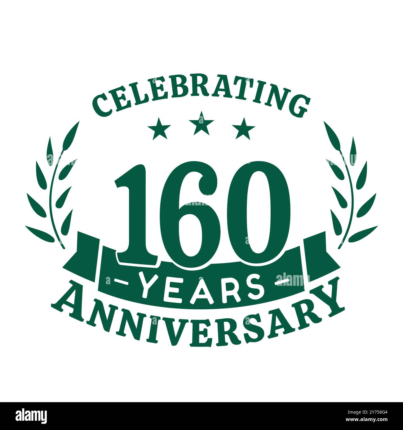 160th anniversary celebration design template. 160 years vector and ...