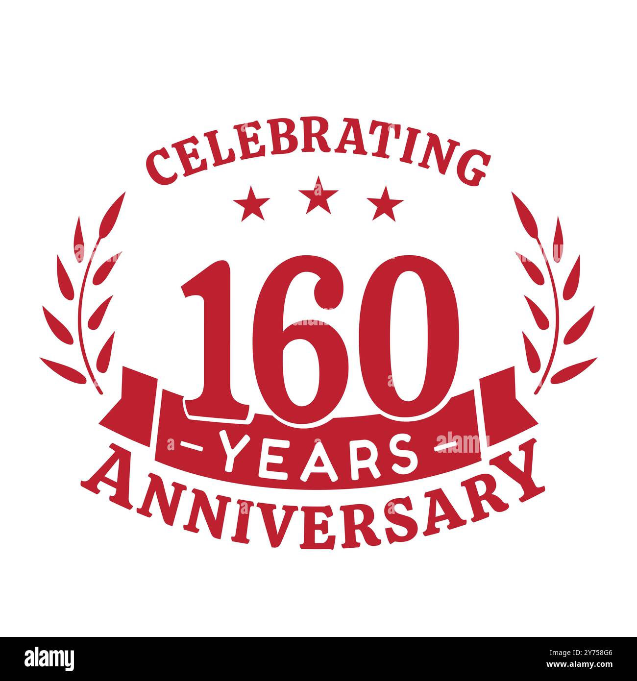 160th anniversary celebration design template. 160 years vector and ...