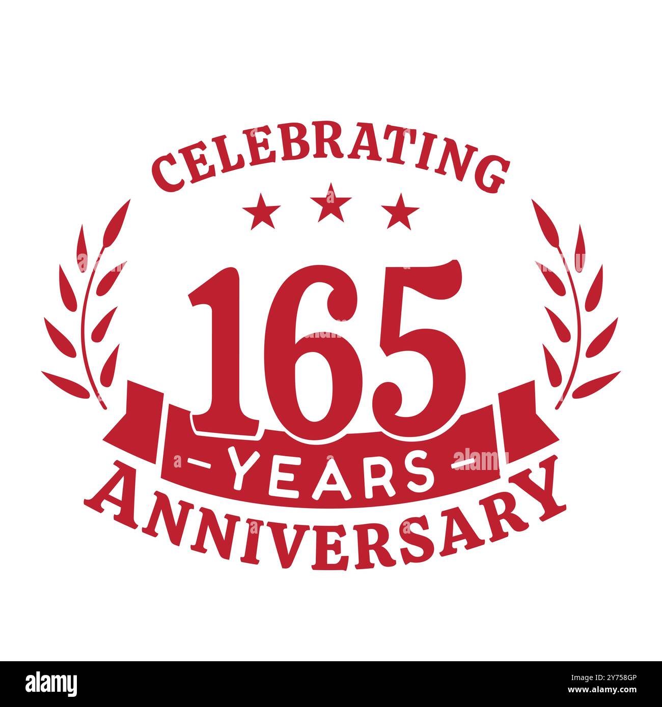 165th anniversary celebration design template. 165 years vector and ...