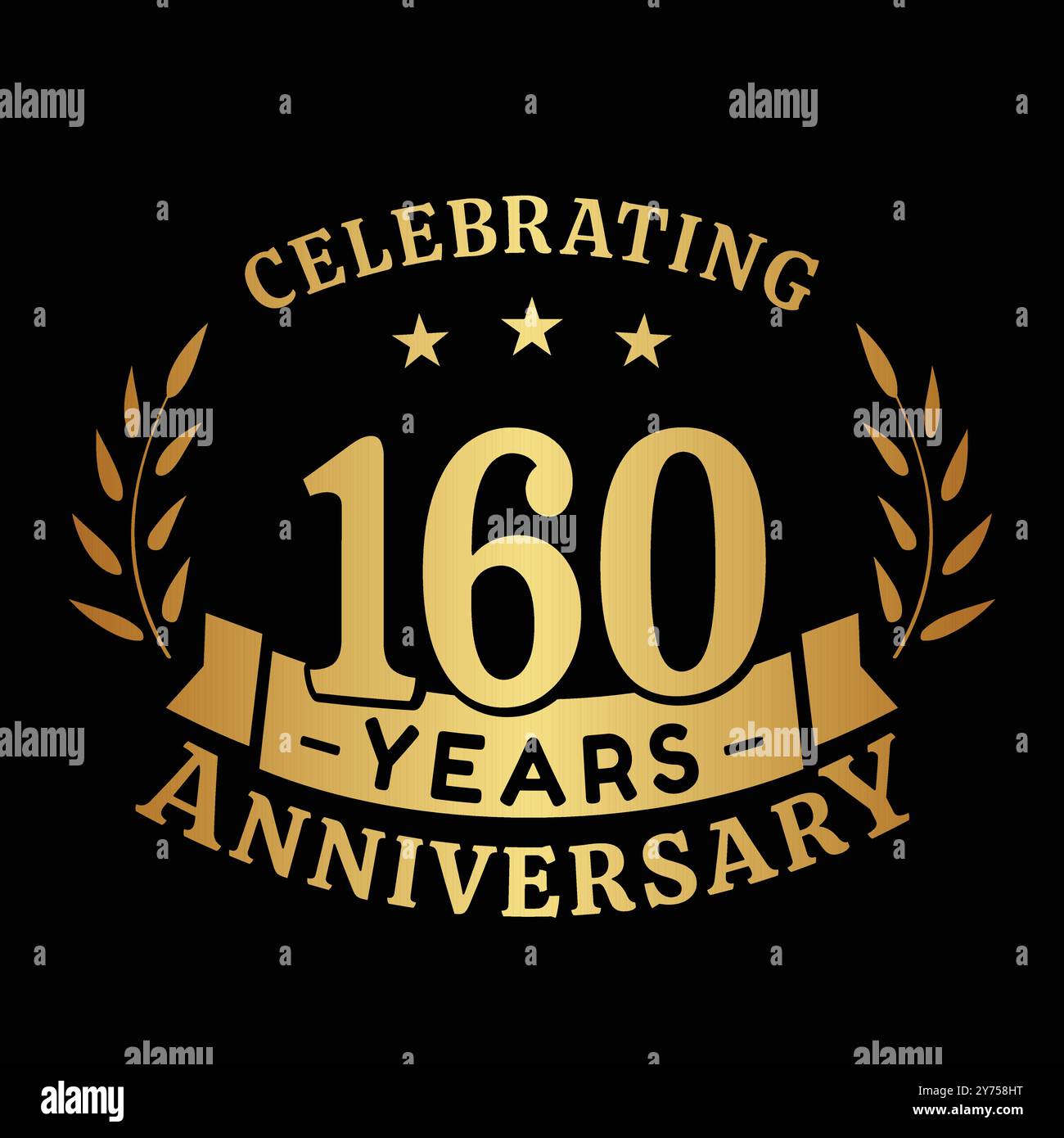160th anniversary celebration design template. 160 years vector and ...