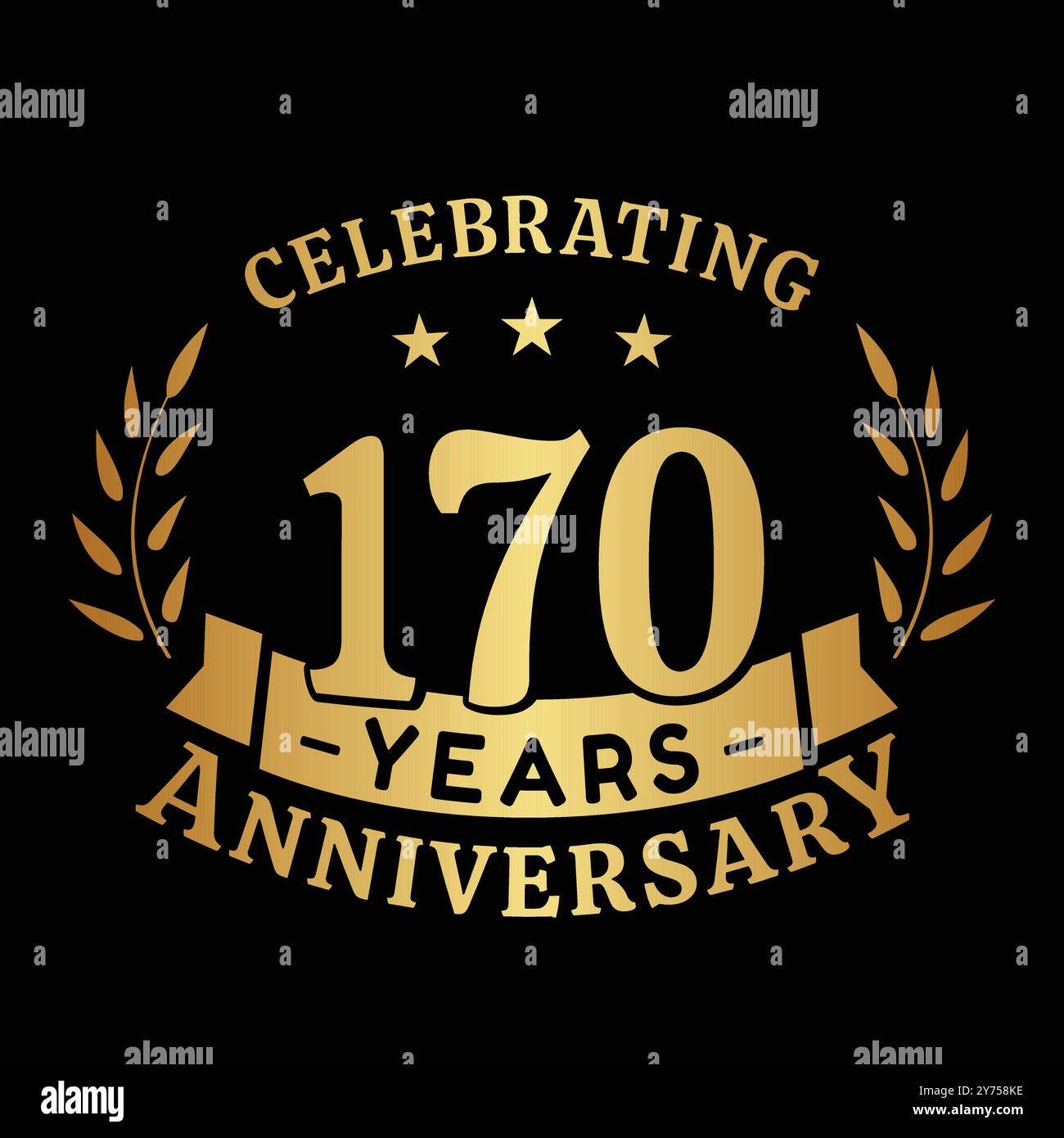 170h anniversary celebration design template. 170 years vector and ...