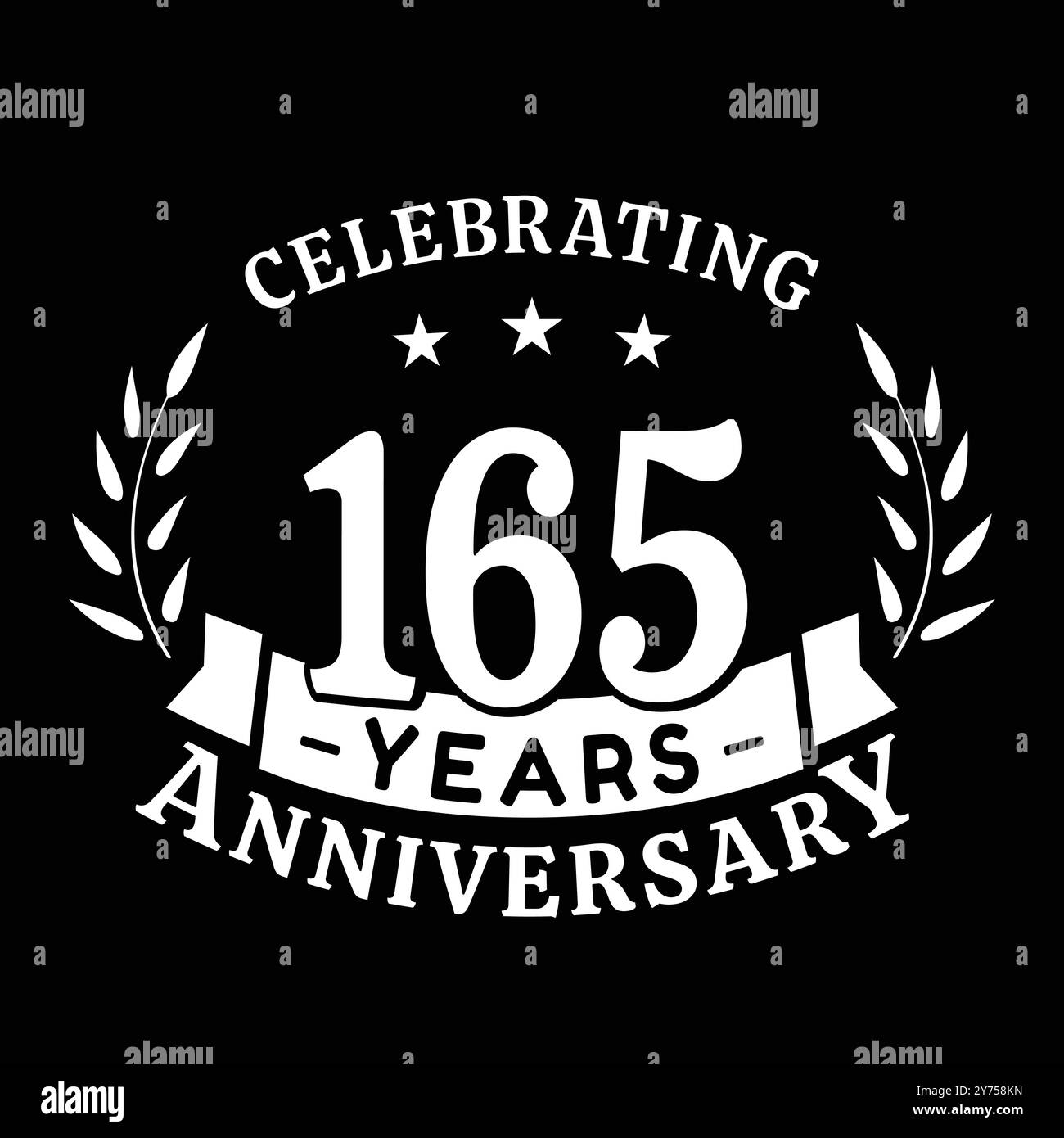 165th anniversary celebration design template. 165 years vector and ...