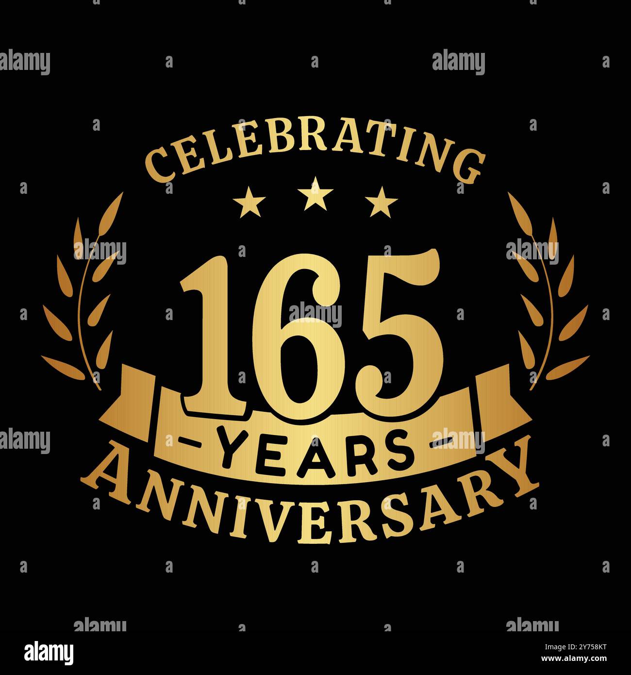 165th anniversary celebration design template. 165 years vector and ...