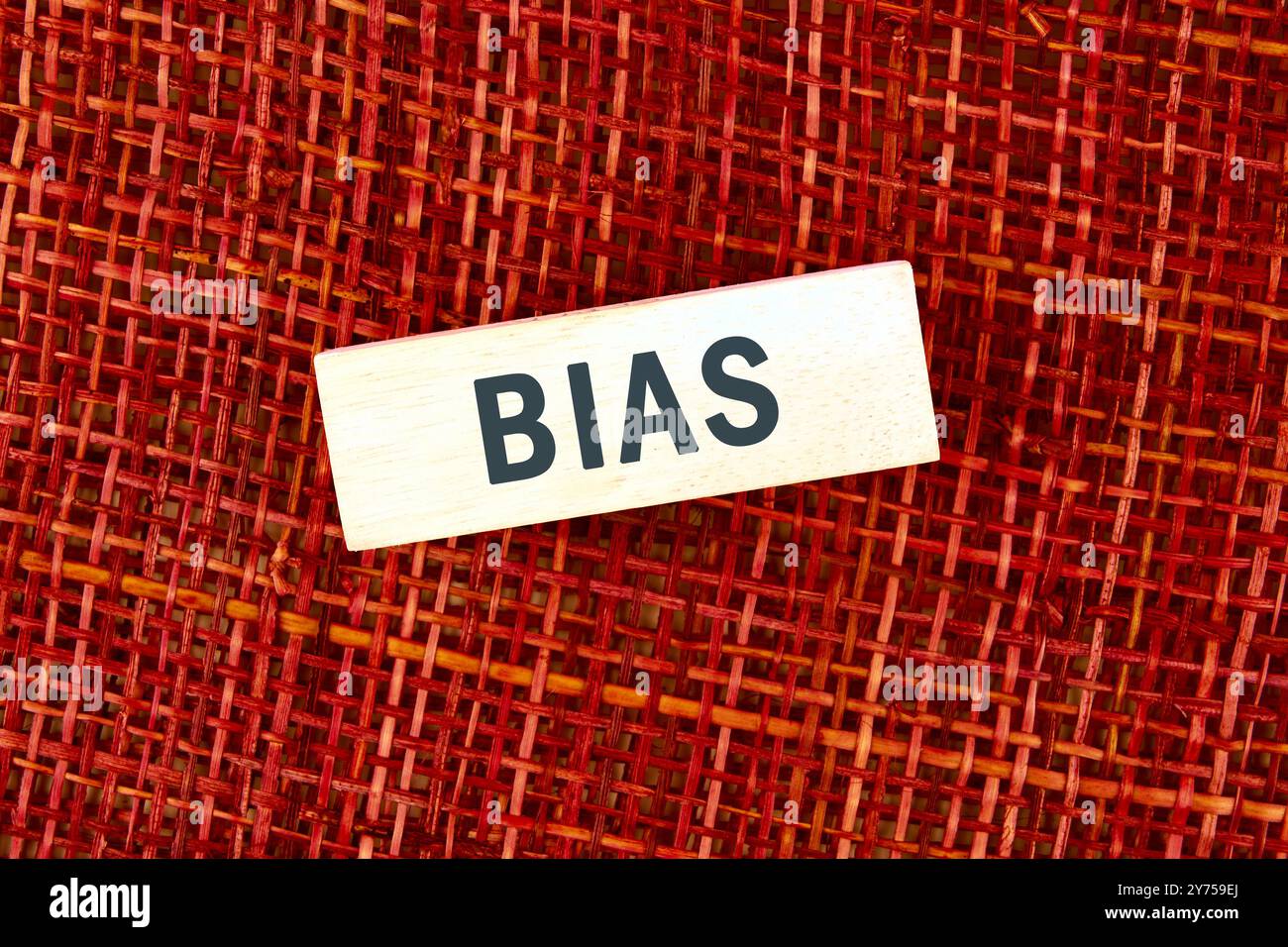 Concept of facts and biases. A word BIAS written on wooden blocks ...