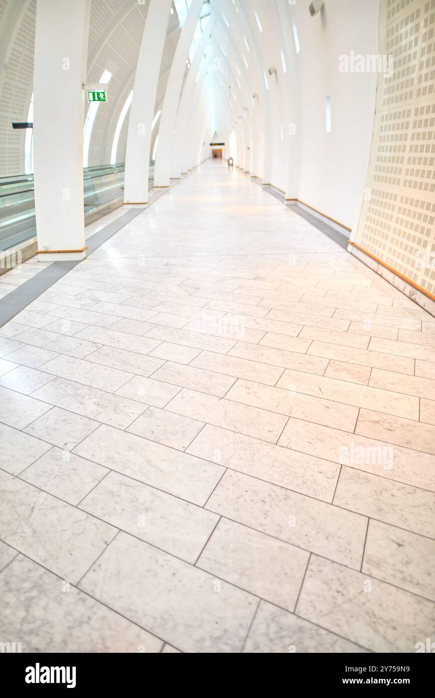 Airport terminal, hall and architecture of building, structure and ...