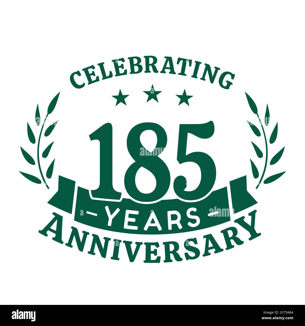 185th anniversary celebration design template. 185 years vector and ...