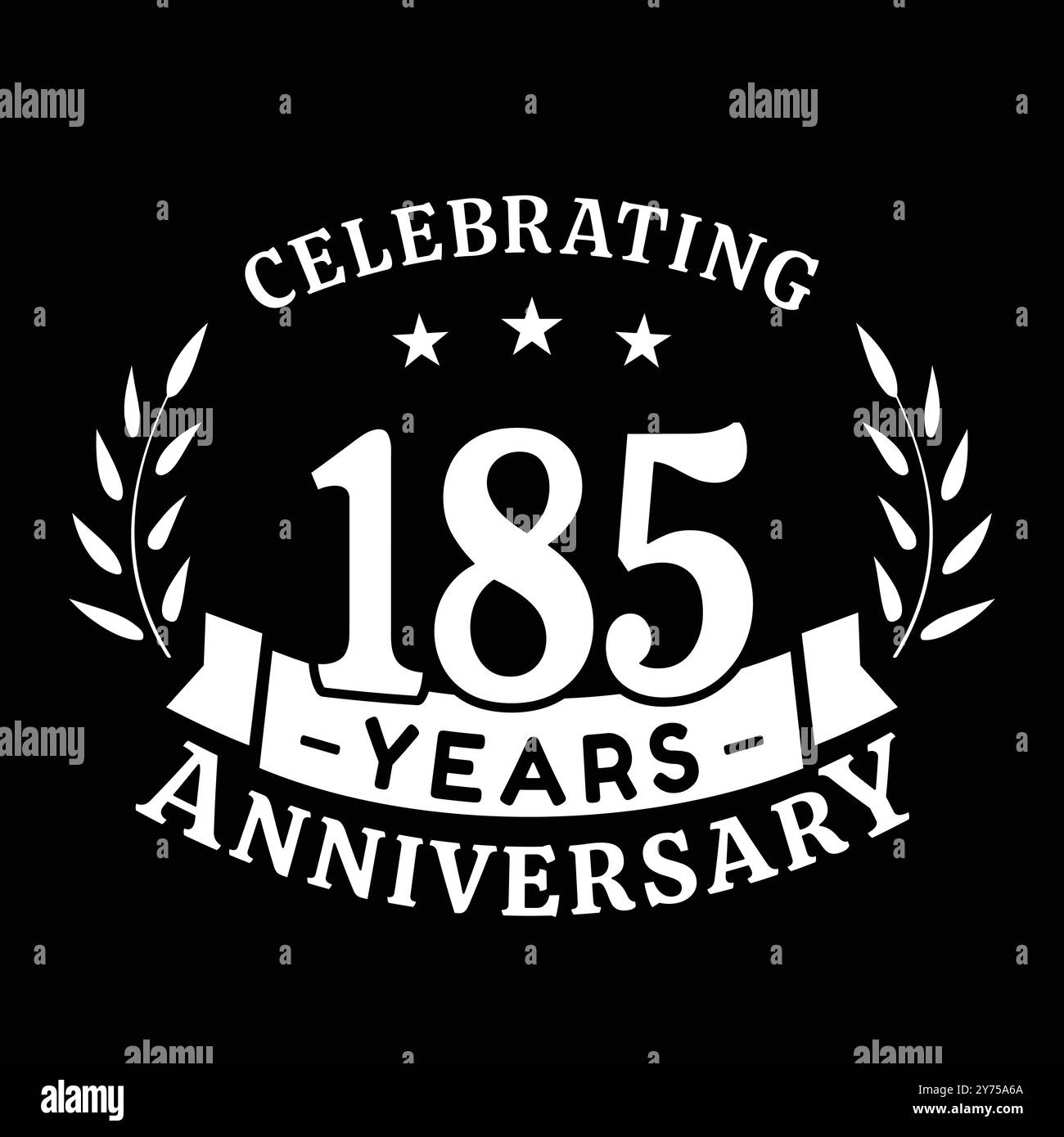 185th anniversary celebration design template. 185 years vector and ...