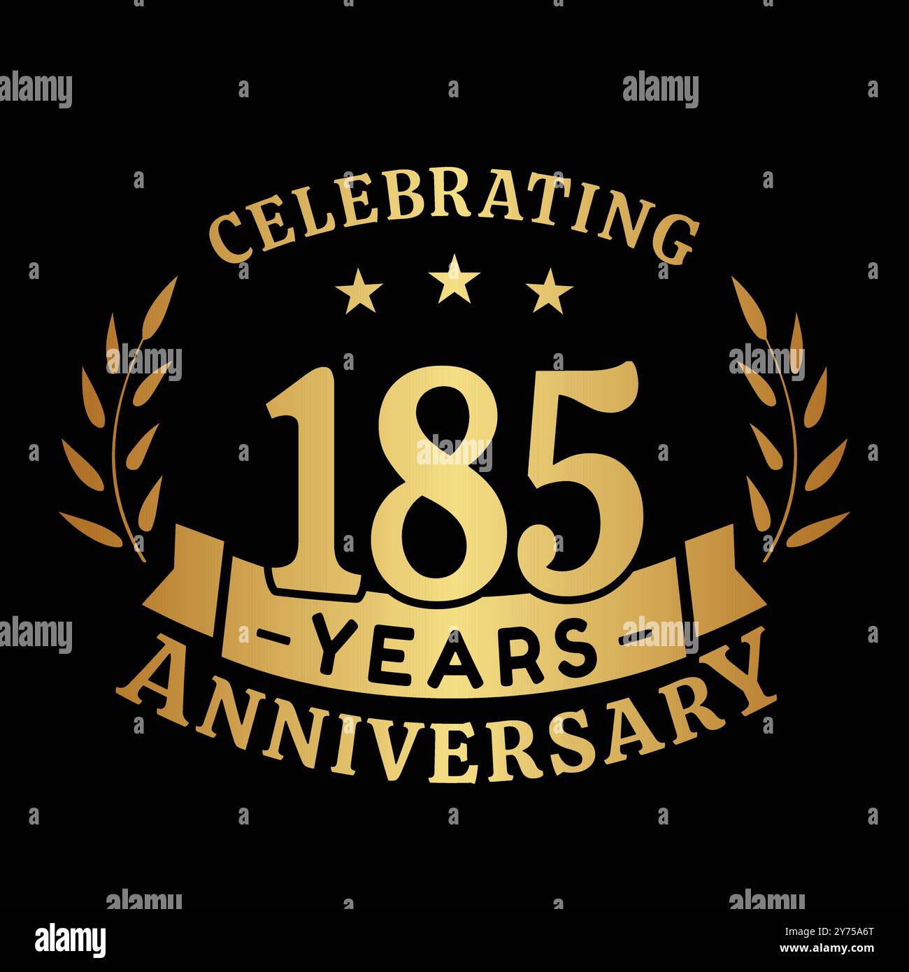 185th anniversary celebration design template. 185 years vector and ...