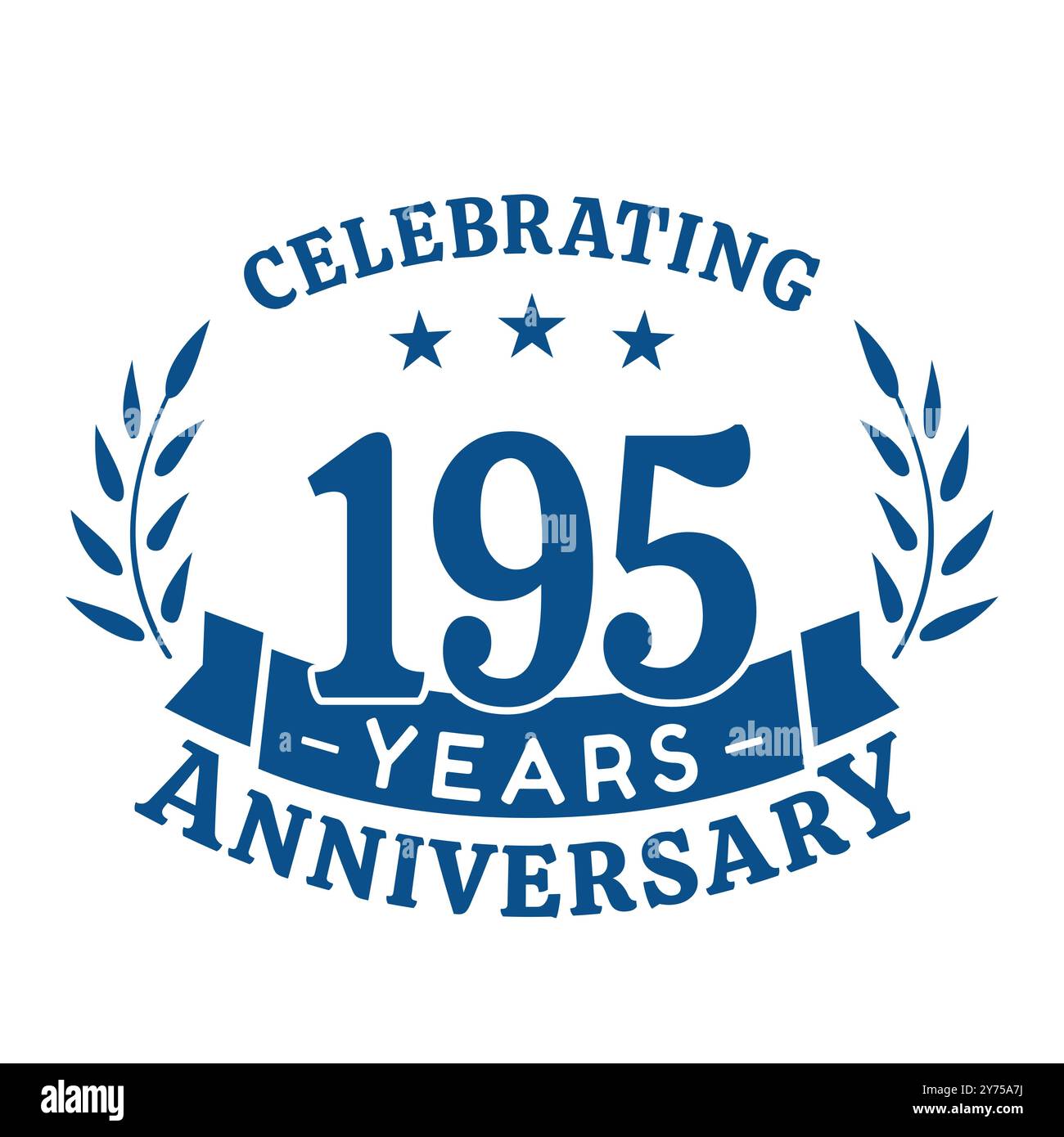 195th anniversary celebration design template. 195 years vector and ...