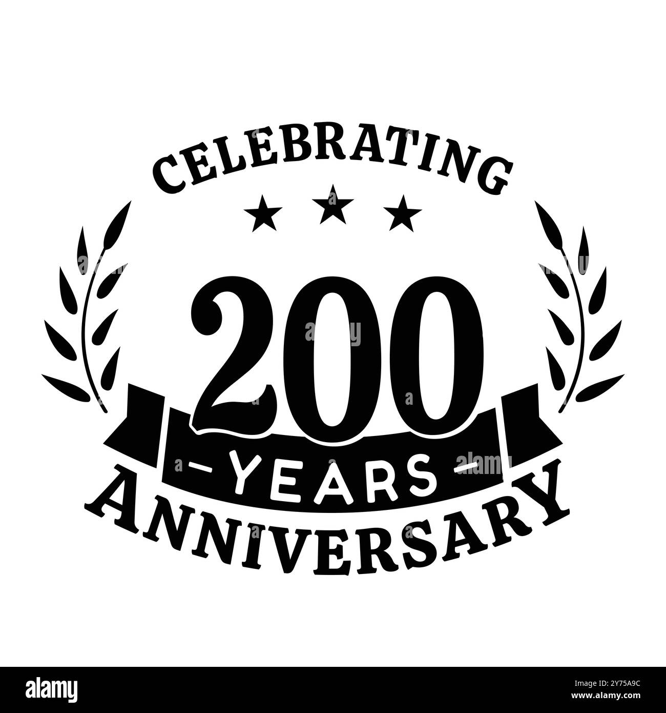 200 years logo Black and White Stock Photos & Images - Alamy