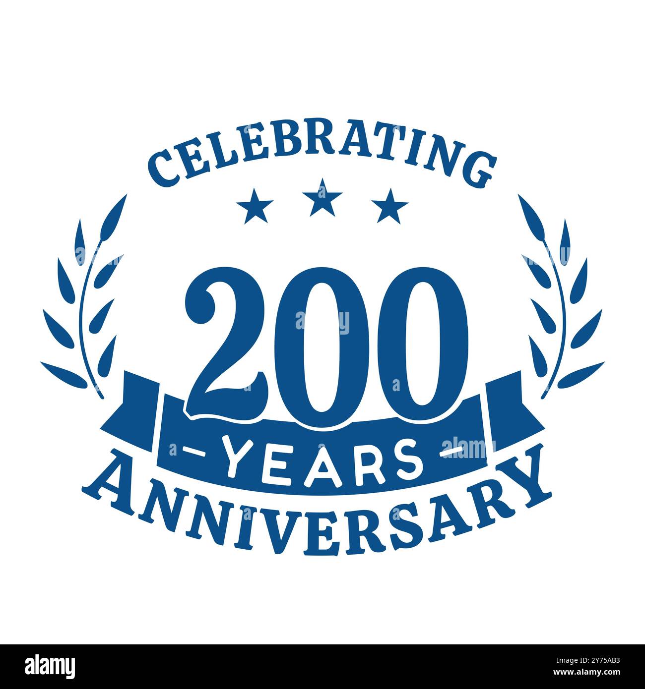 200th anniversary celebration design template. 200 years vector and ...
