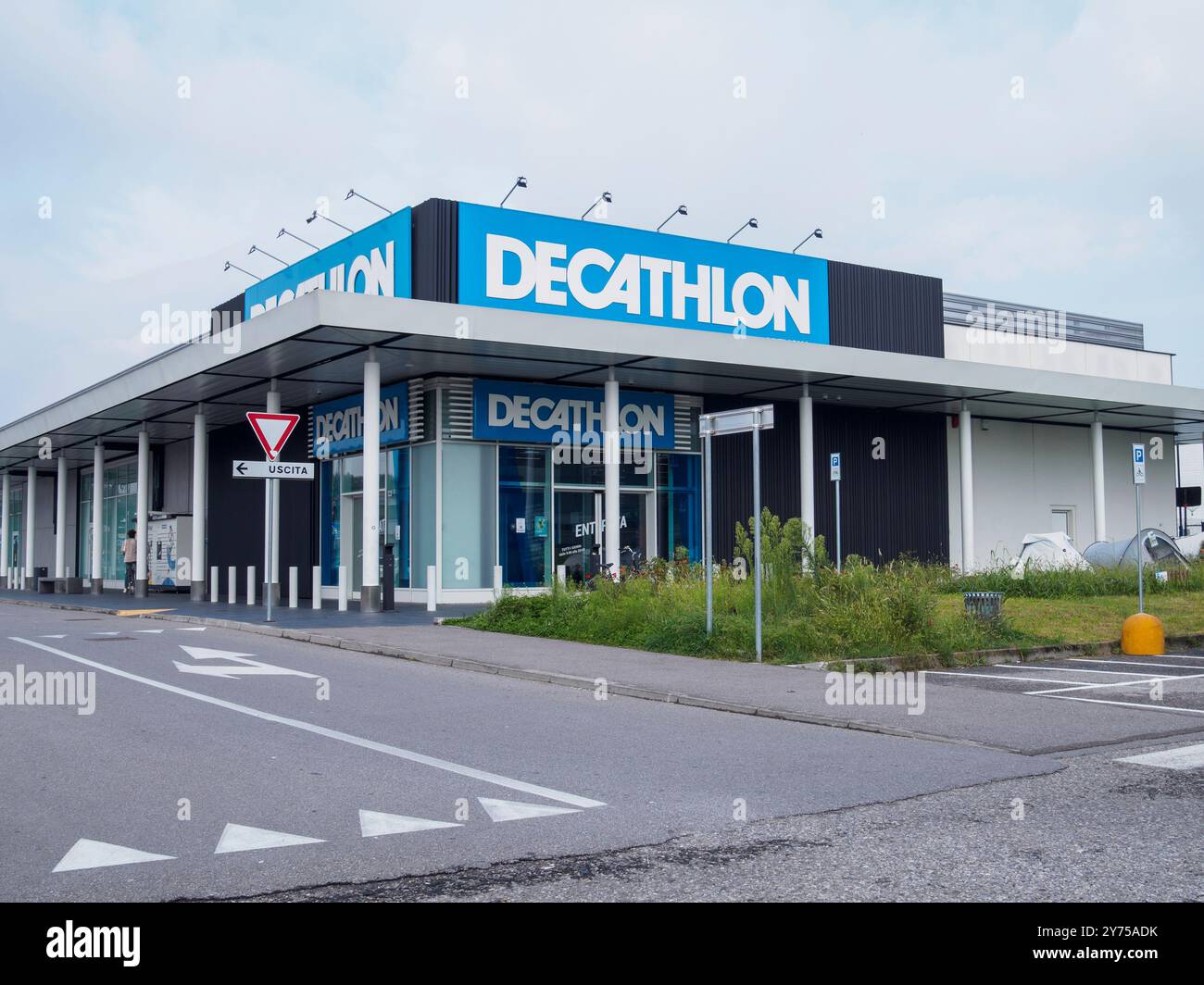 Cremona, Italy September 26th 2024 Modern decathlon sports and leisure ...