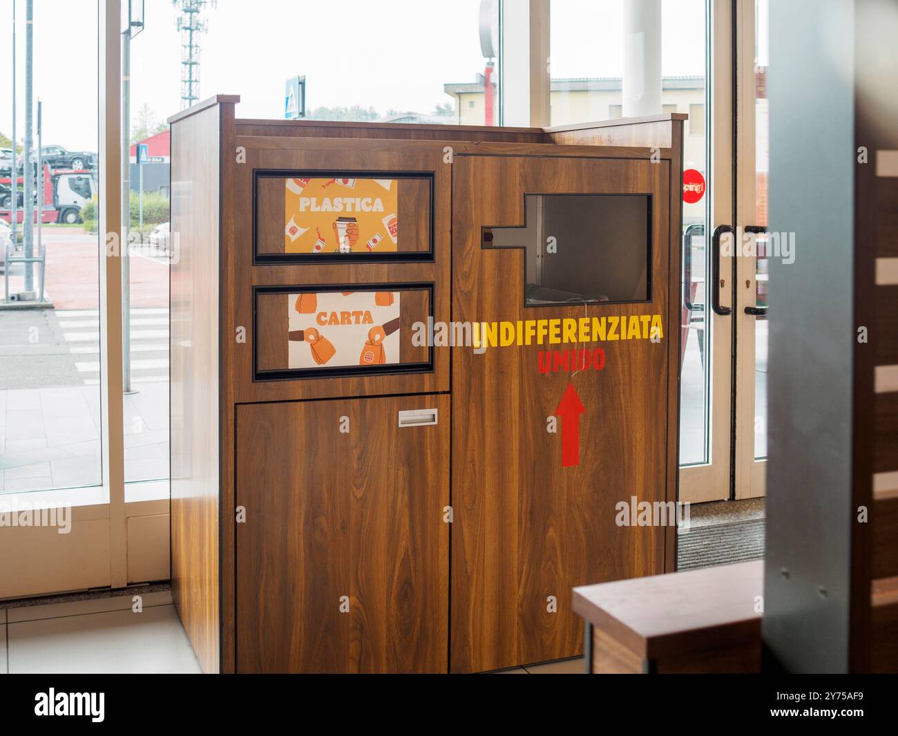 Waste recycling in separated containers hi-res stock photography and ...
