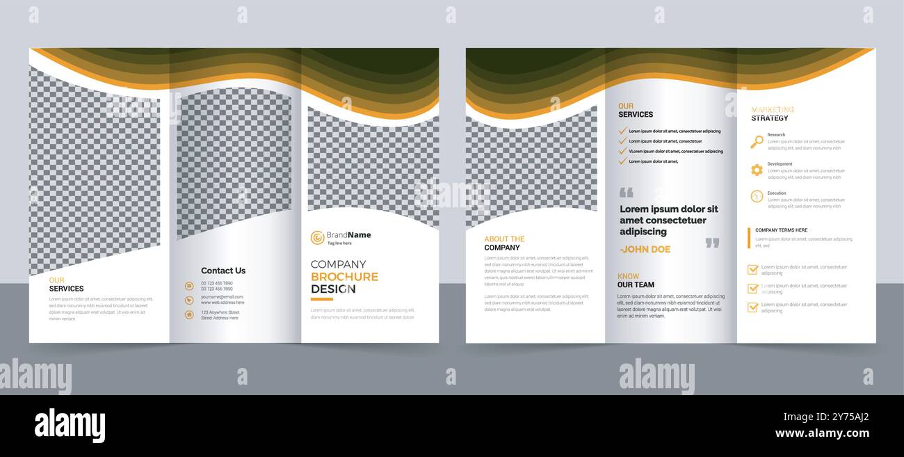 Creative corporate modern business trifold brochure template, trifold ...