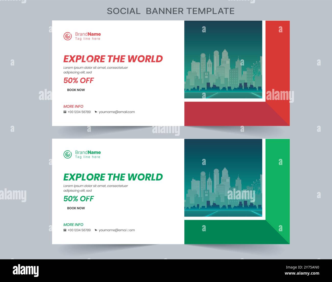 Social media cover vector templates fully editable, advertising design ...