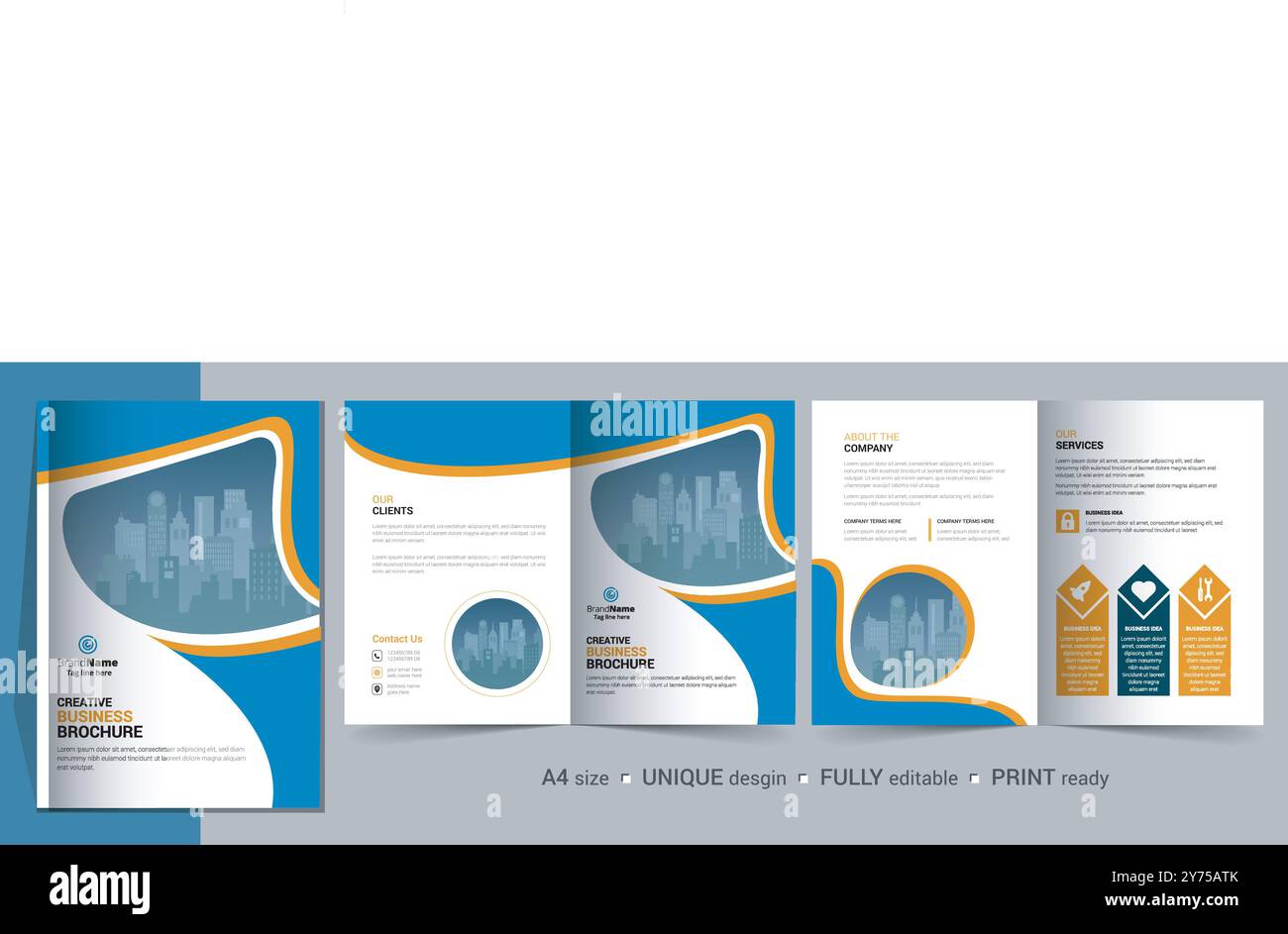 Corporate Bifold Brochure Template, Catalog, Booklet Template Design ...