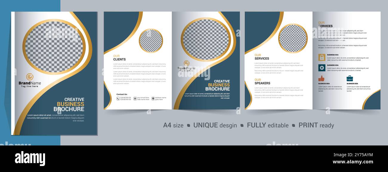 Corporate Bifold Brochure Template, Catalog, Booklet Template Design ...