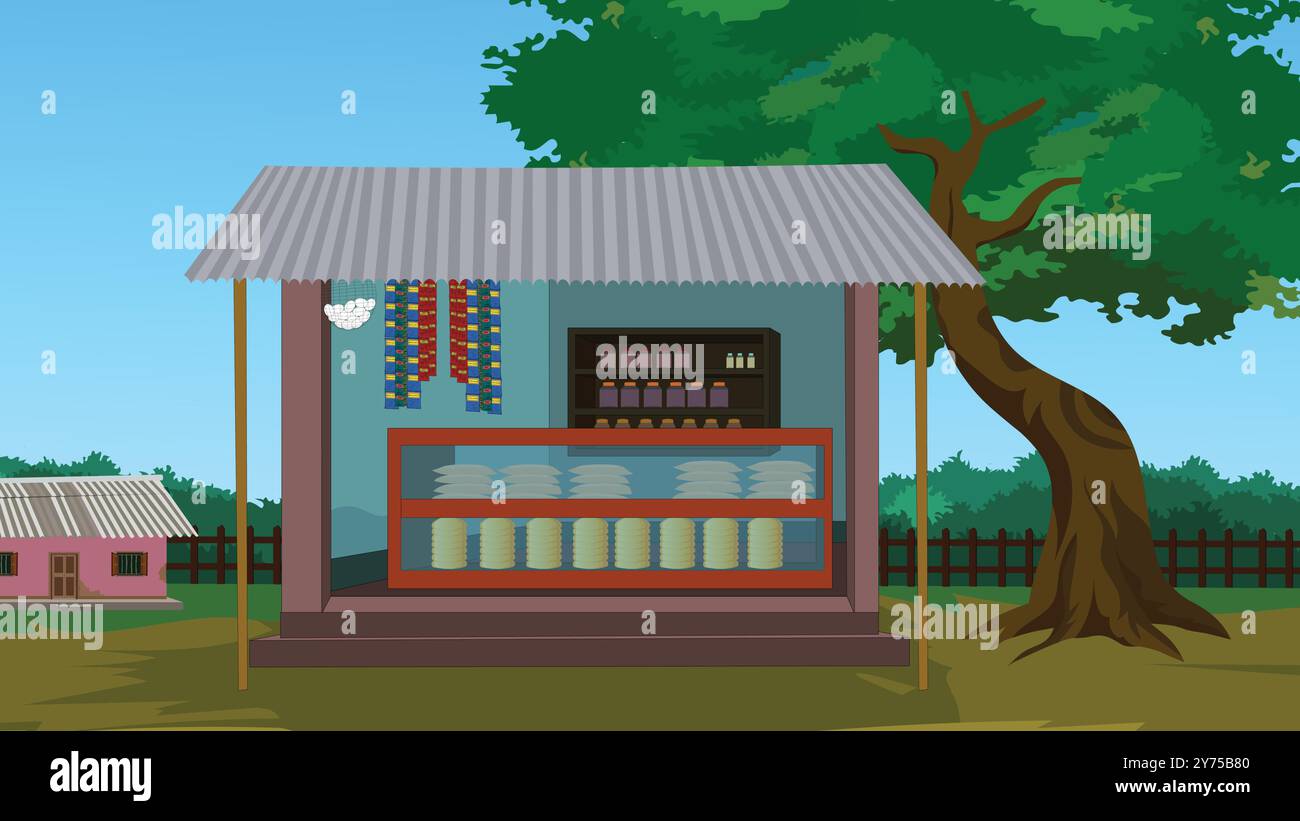 Indian tea stall Stock Vector Images - Alamy