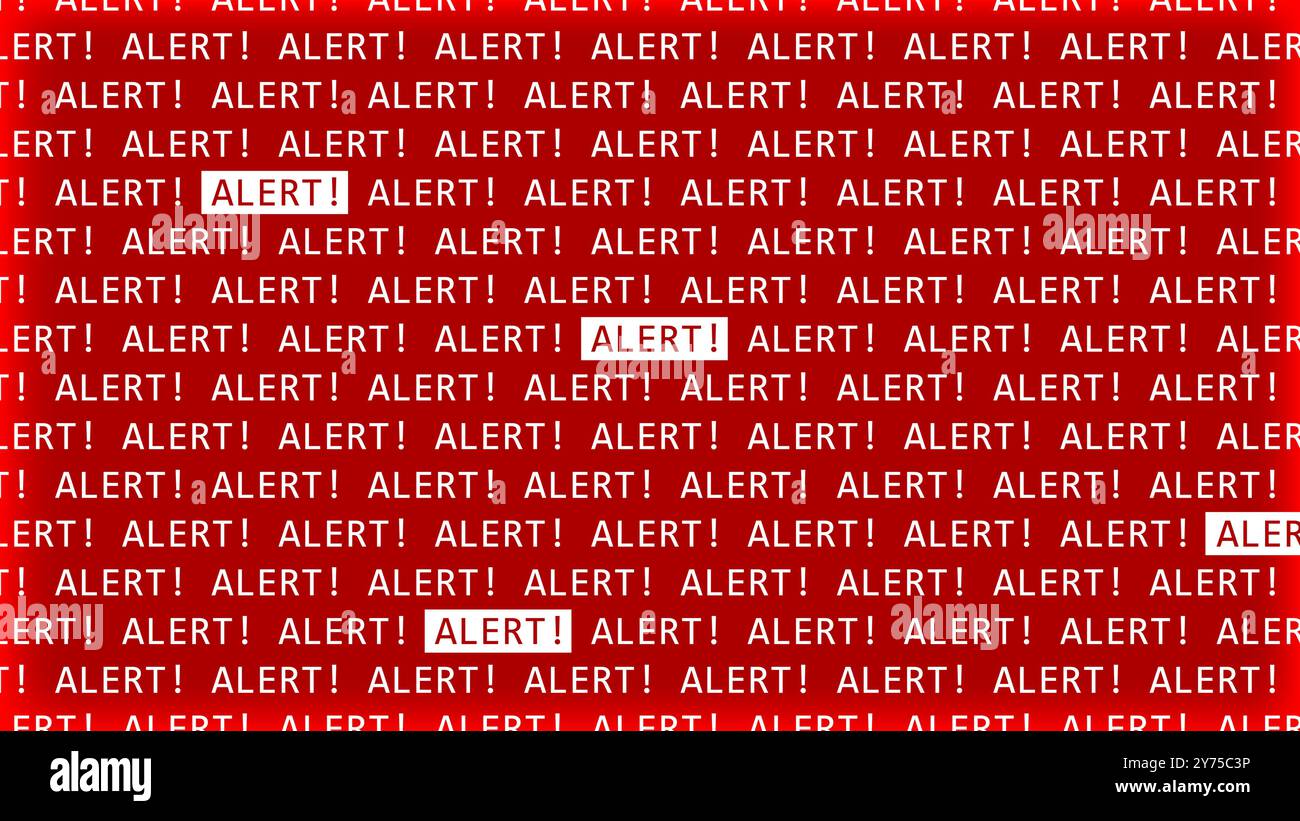 Alert message text full black screen background. Software malfunction ... Alert message text full black screen background. Software malfunction ...