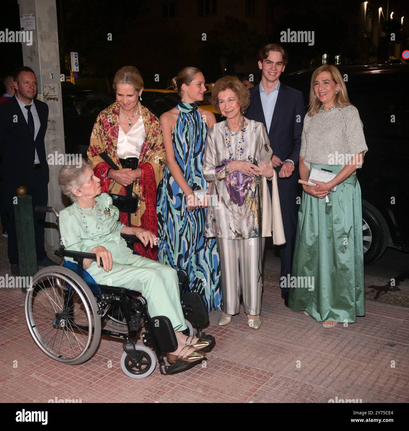 Athens, Greece. 27 September 2024. Former Queen Sofia of Spain, her ...