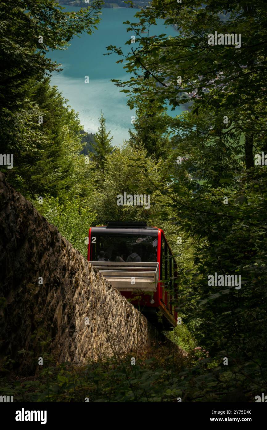 Interlaken, Switzerland - The start of cable car to the top of ...