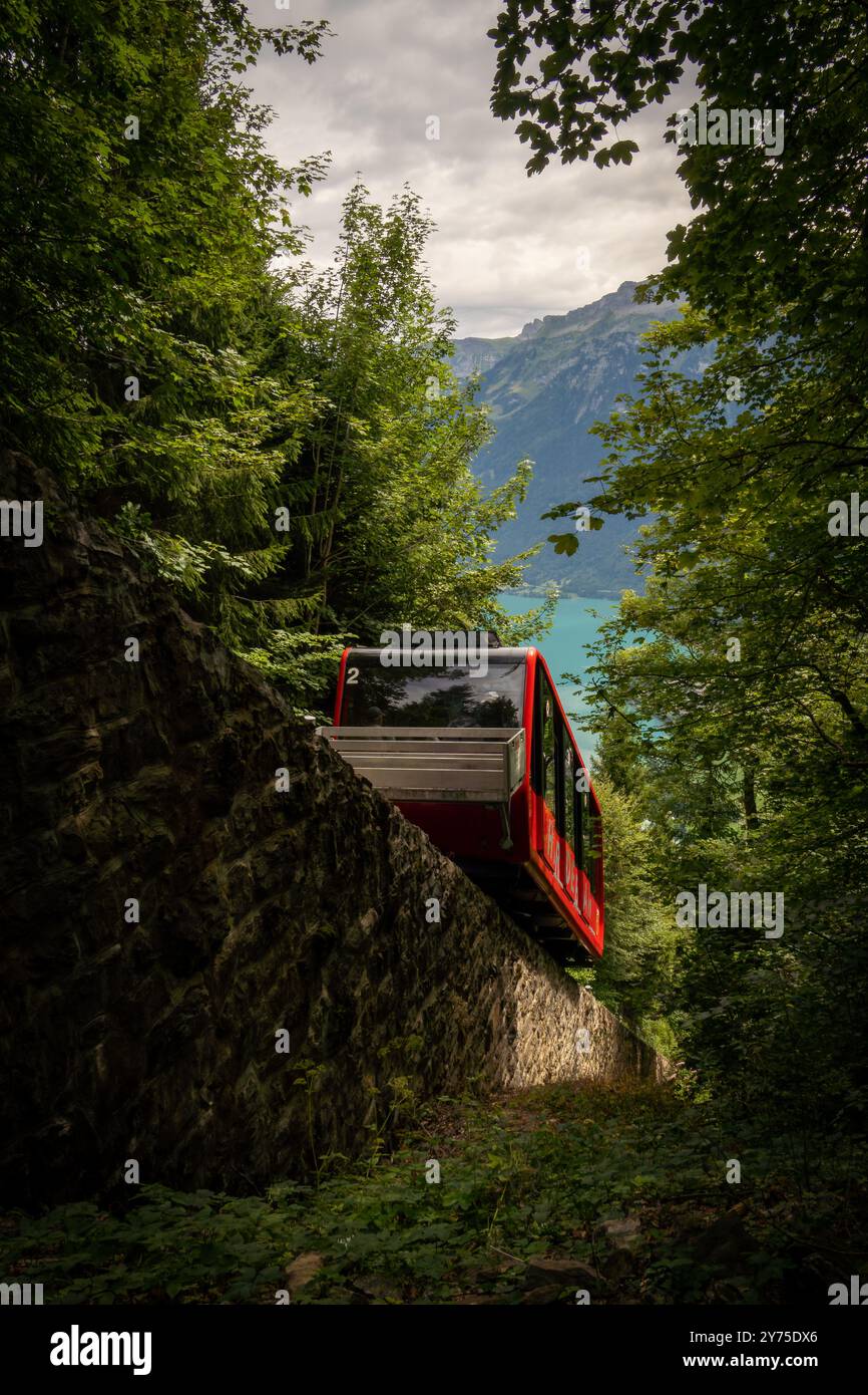 Interlaken, Switzerland - The start of cable car to the top of ...
