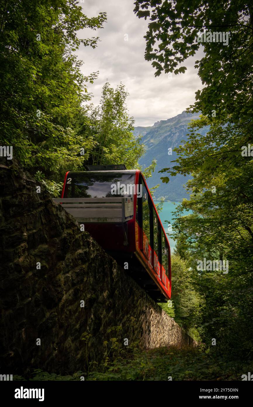 Interlaken, Switzerland - The start of cable car to the top of ...