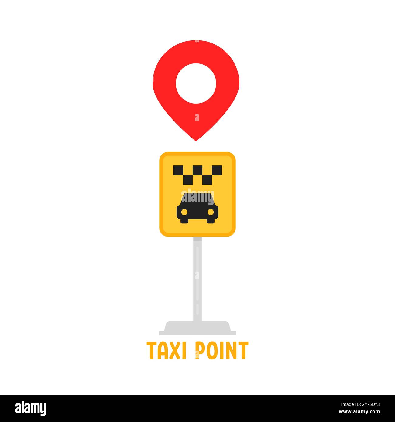 cartoon taxi point like parking sign Stock Vector Image & Art - Alamy