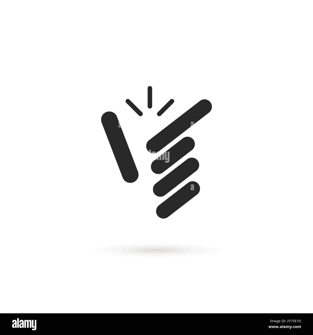 black abstract hand like easy logo Stock Vector Image & Art - Alamy