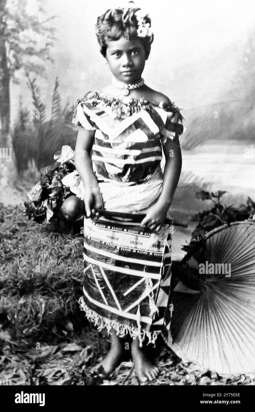 Samoan Princess, Samoa, Victorian period Stock Photo - Alamy