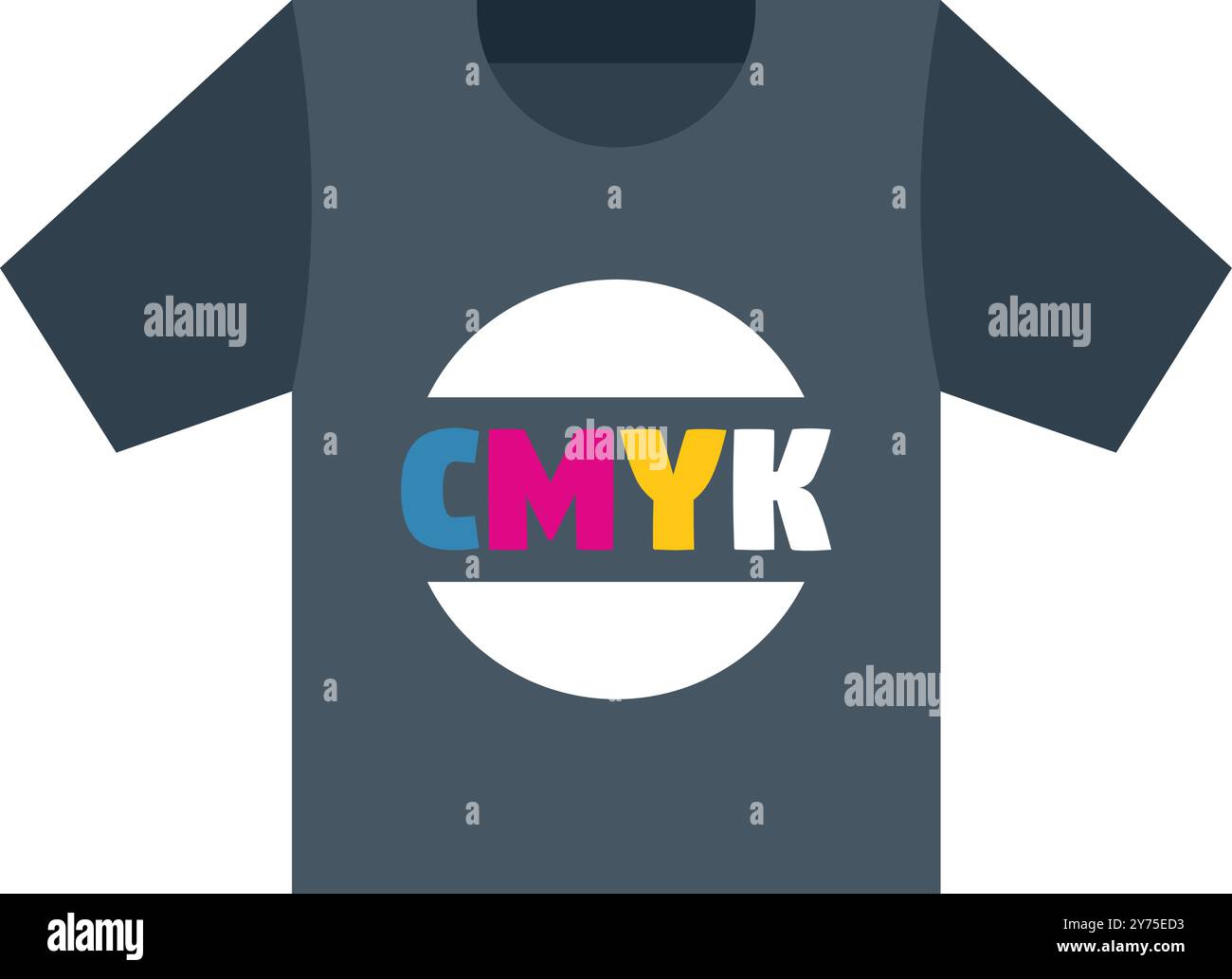 T shirt featuring a cmyk color model design, representing the ...