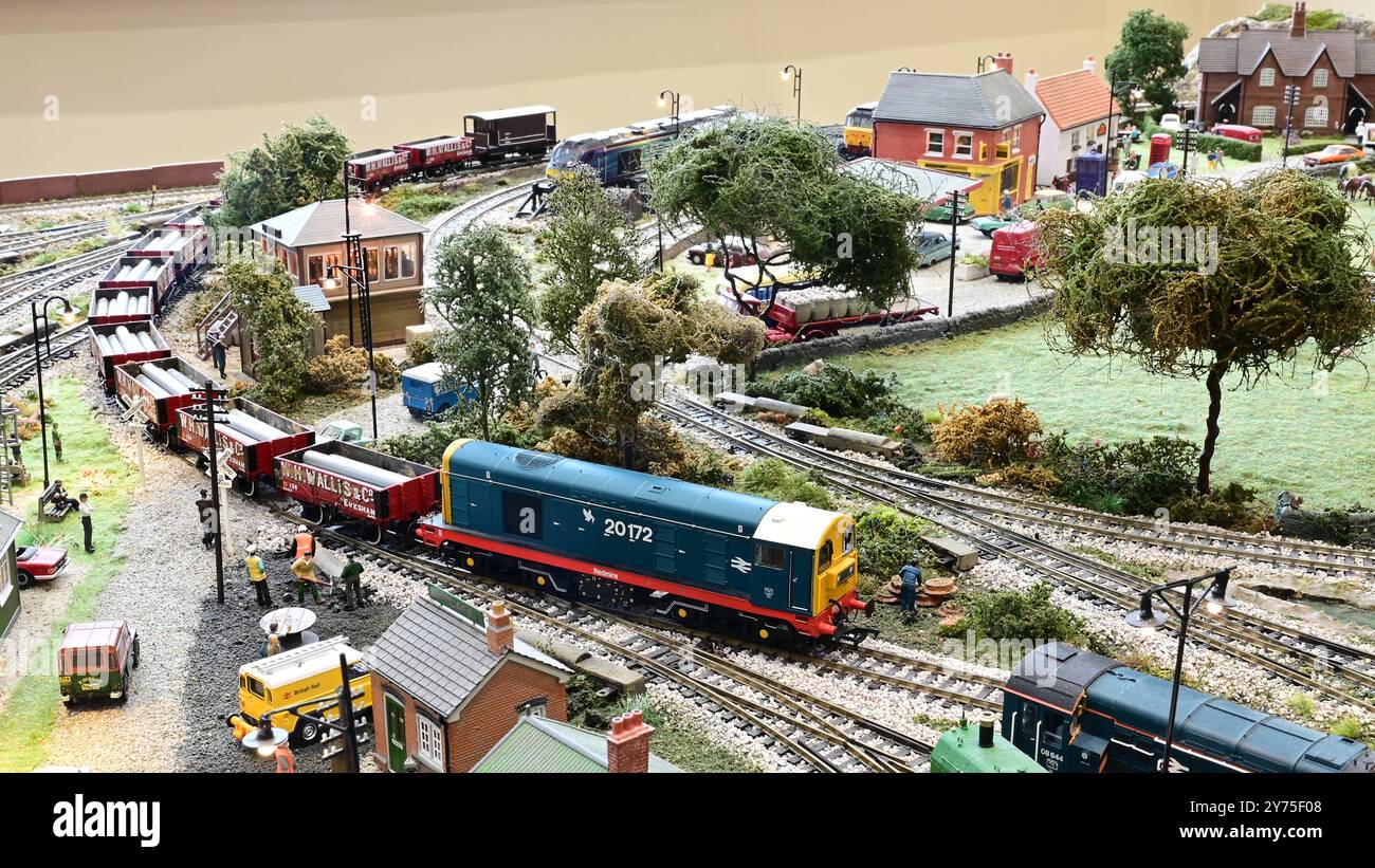 Class 20 Redmire pulling a pipe freight train Stock Photo - Alamy