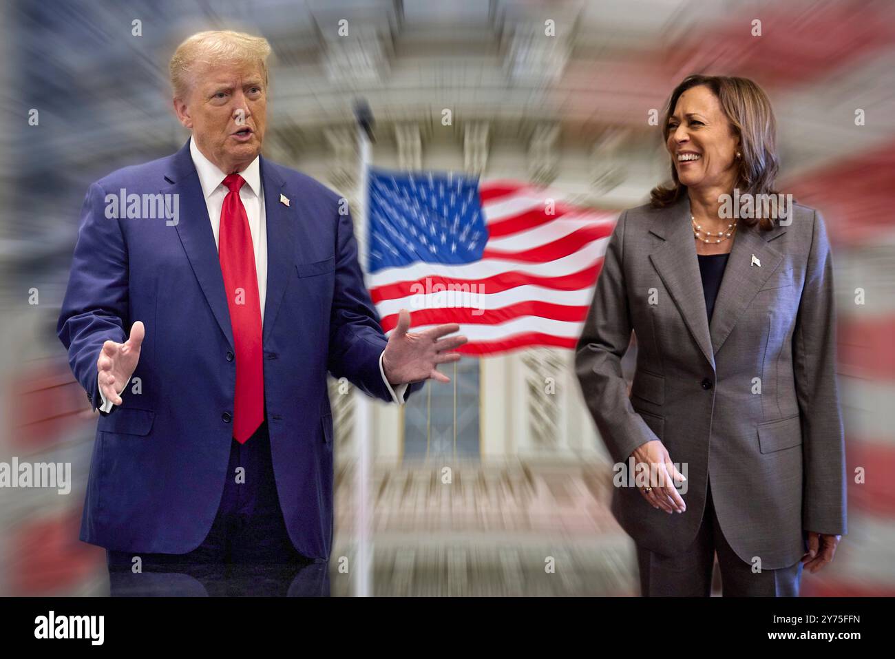 Trump harris montage hi-res stock photography and images - Alamy