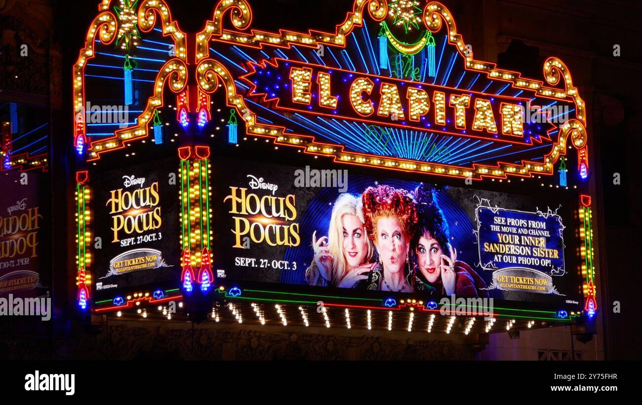 Los Angeles, California, USA 19th September 2024 Hocus Pocus Marquee at ...